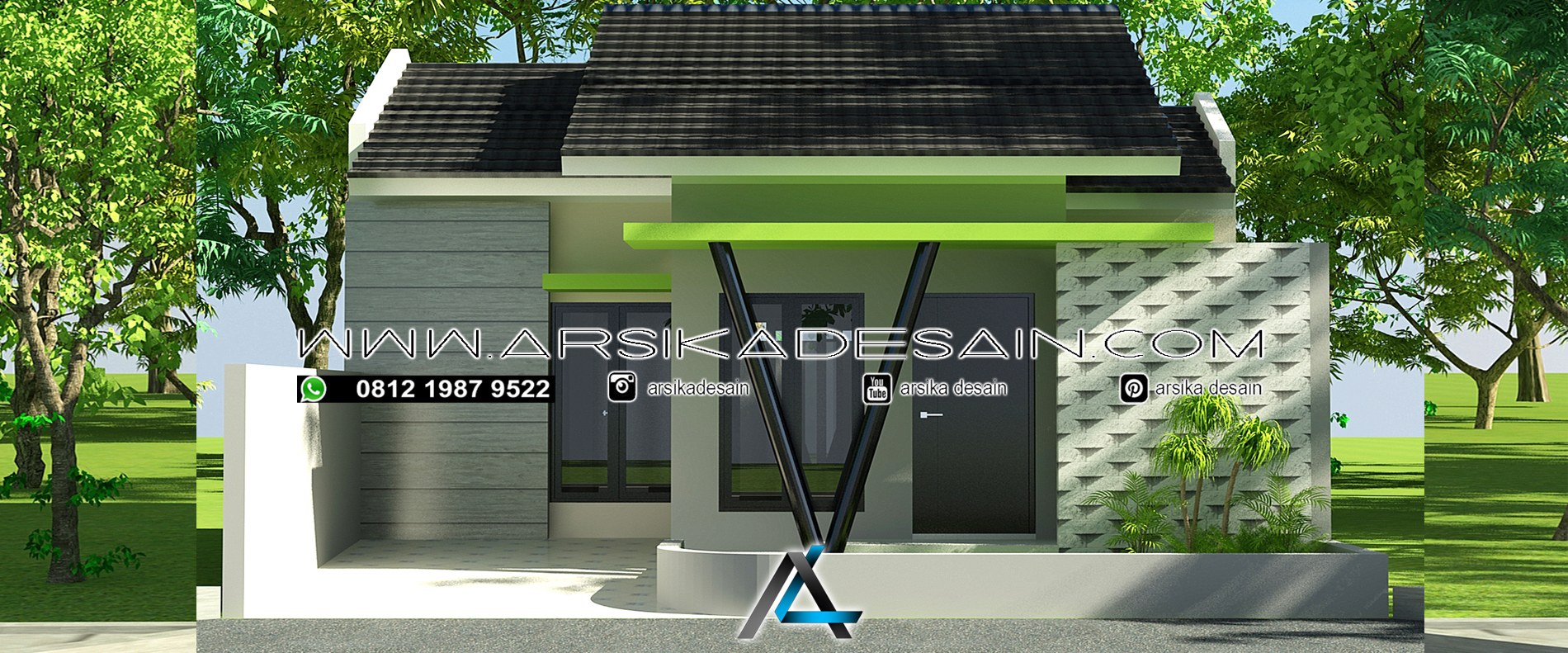 desain rumah 8x12 meter - ARSIKA DESAIN KONSTRUKSI PT