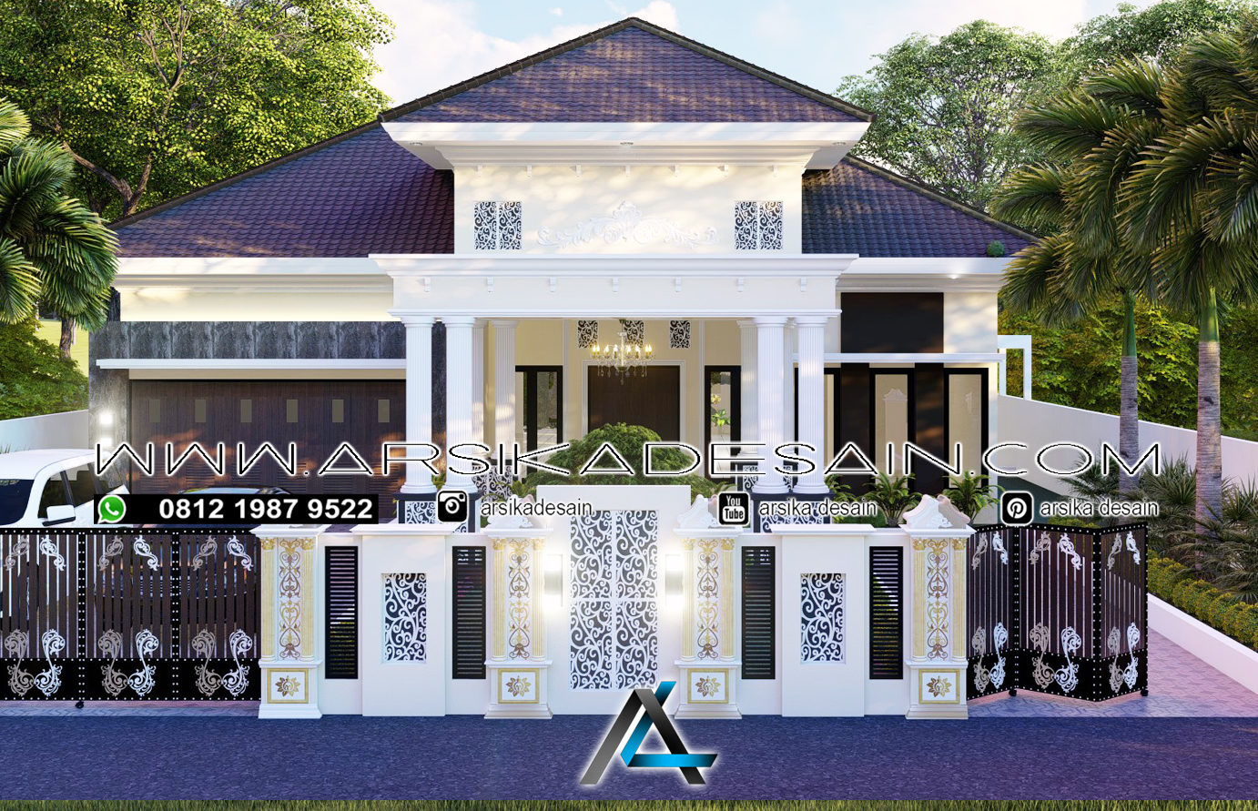 desain rumah 19,5x93 meter - ARSIKA DESAIN KONSTRUKSI PT