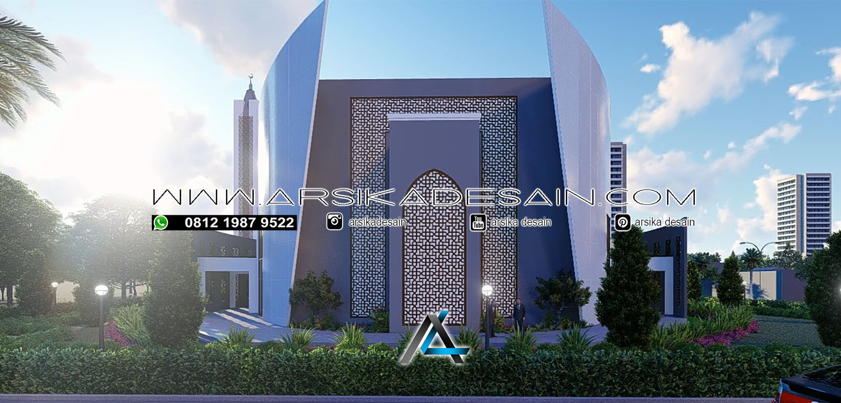 Desain Masjid 50x80 meter - ARSIKA DESAIN KONSTRUKSI PT