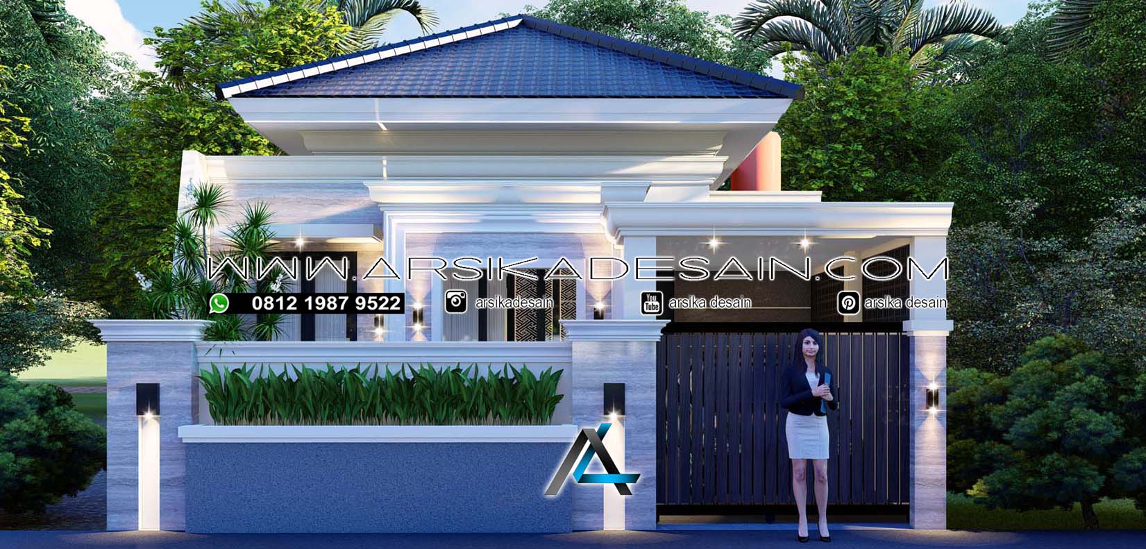 DESAIN RUMAH 8 x 12 METER PEMILIK : BU AMEL - BANDUNG - ARSIKA DESAIN ...