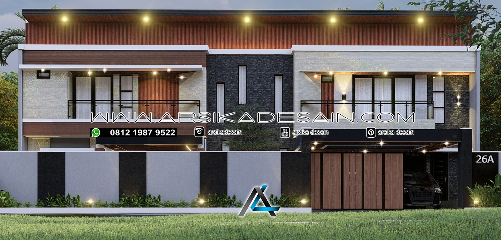 DESAIN RUMAH 20 X 22 METER PEMILIK : BAPAK ANDI - JAKARTA - ARSIKA ...