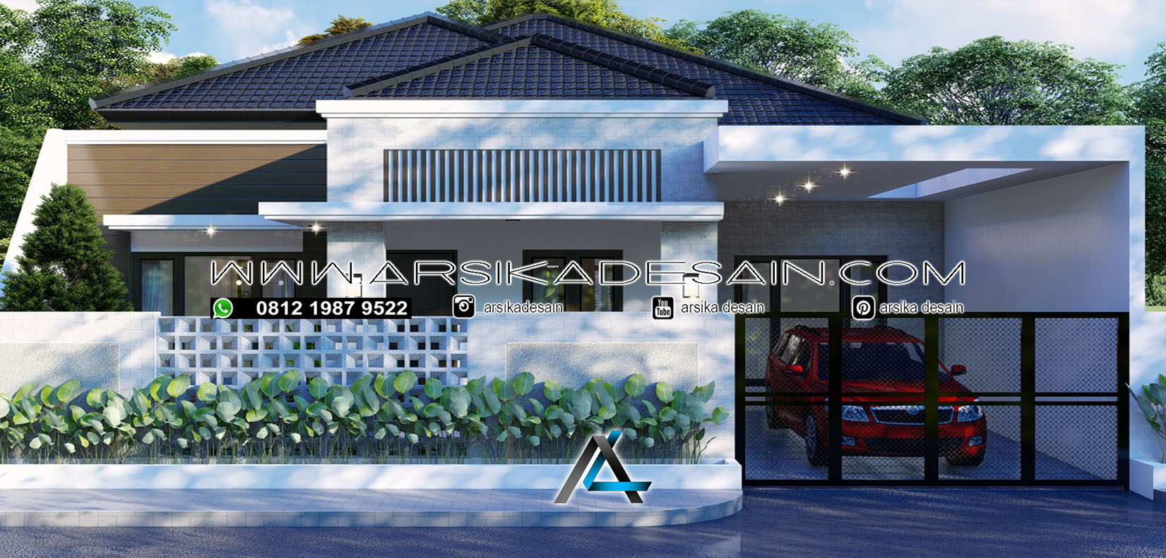 DESAIN RUMAH 12 X 19 METER PEMILIK : IBU VIRLY - JAKARTA - ARSIKA ...