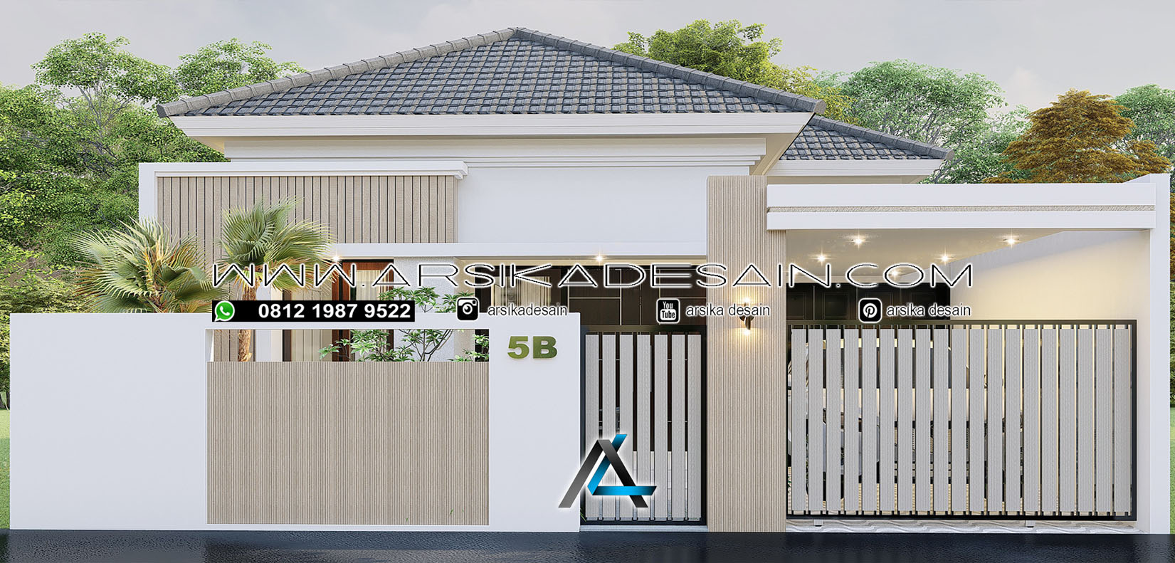 DESAIN RUMAH 9 X 21 METER PEMILIK : IBU ELISA - SAMARINDA - ARSIKA ...